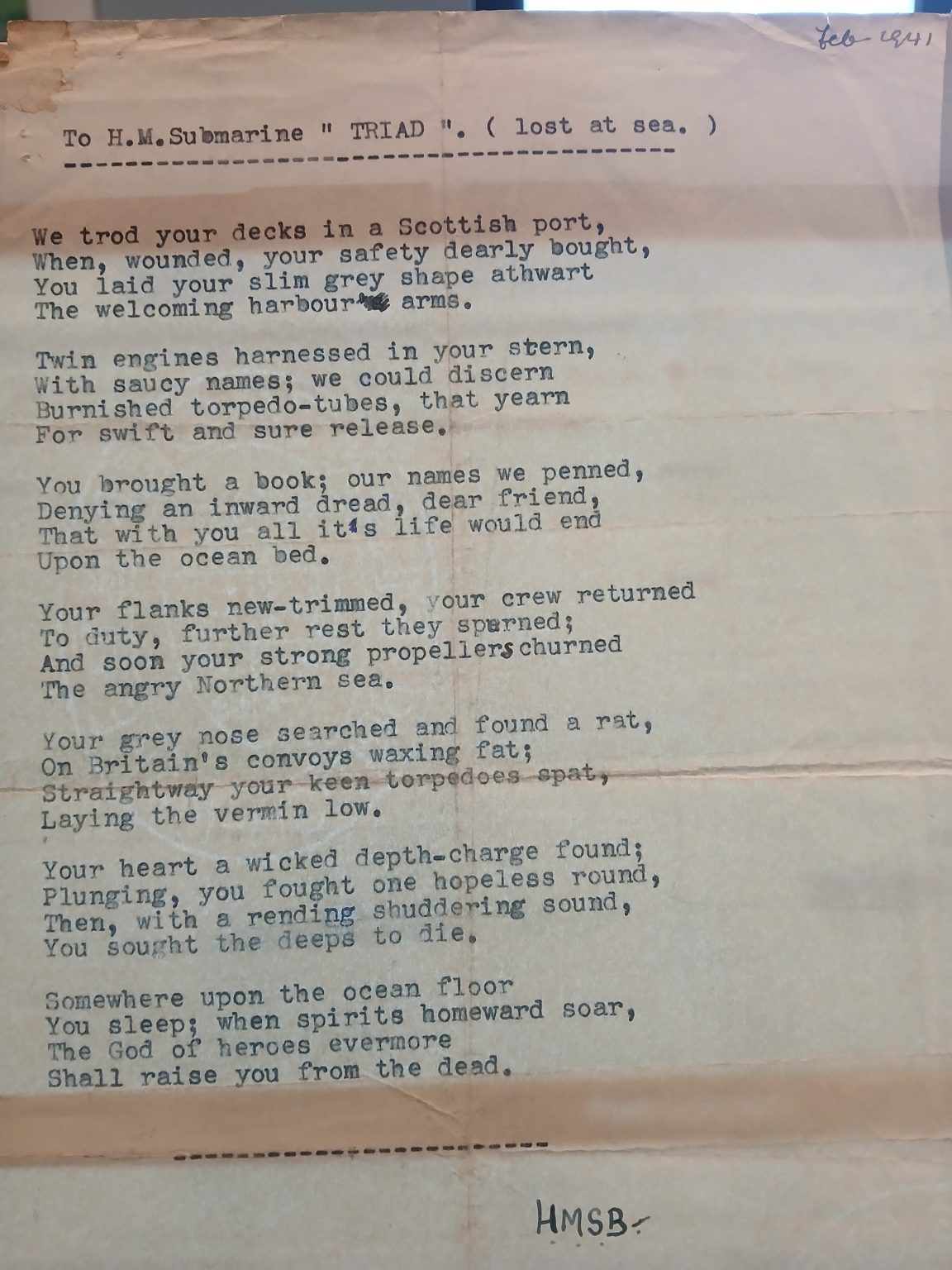 HMS TRIAD – The Submarine Family